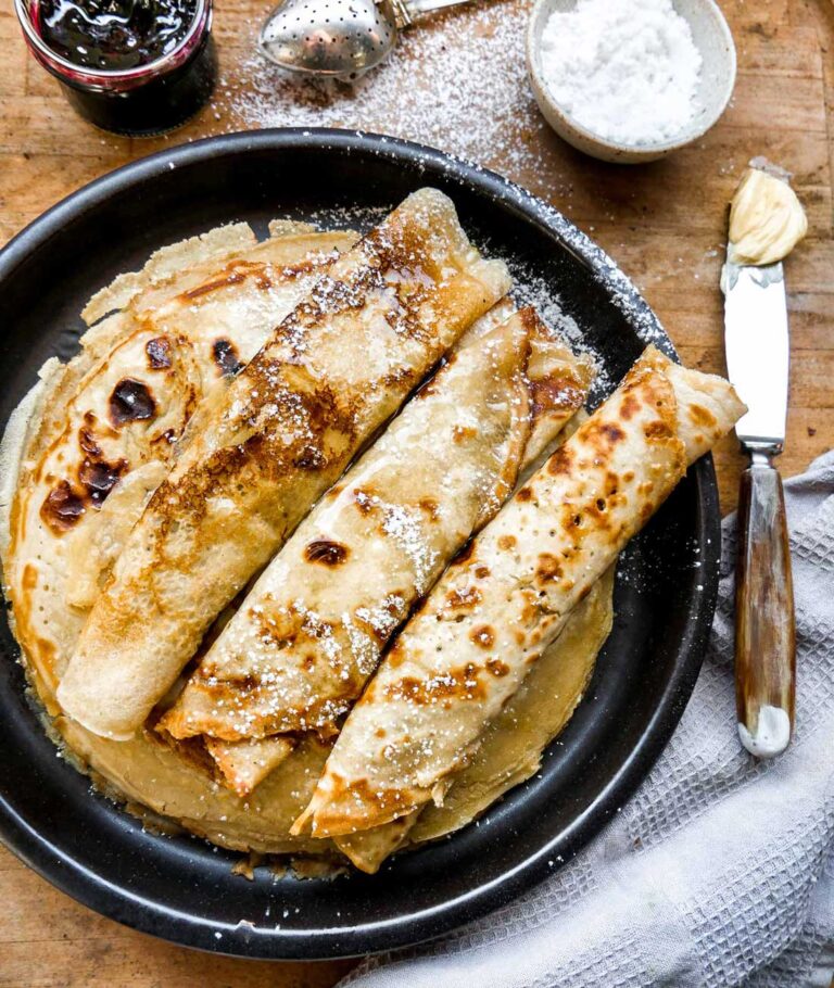 Veganske pandekager - Mine BEDSTE tynde pandekager uden æg