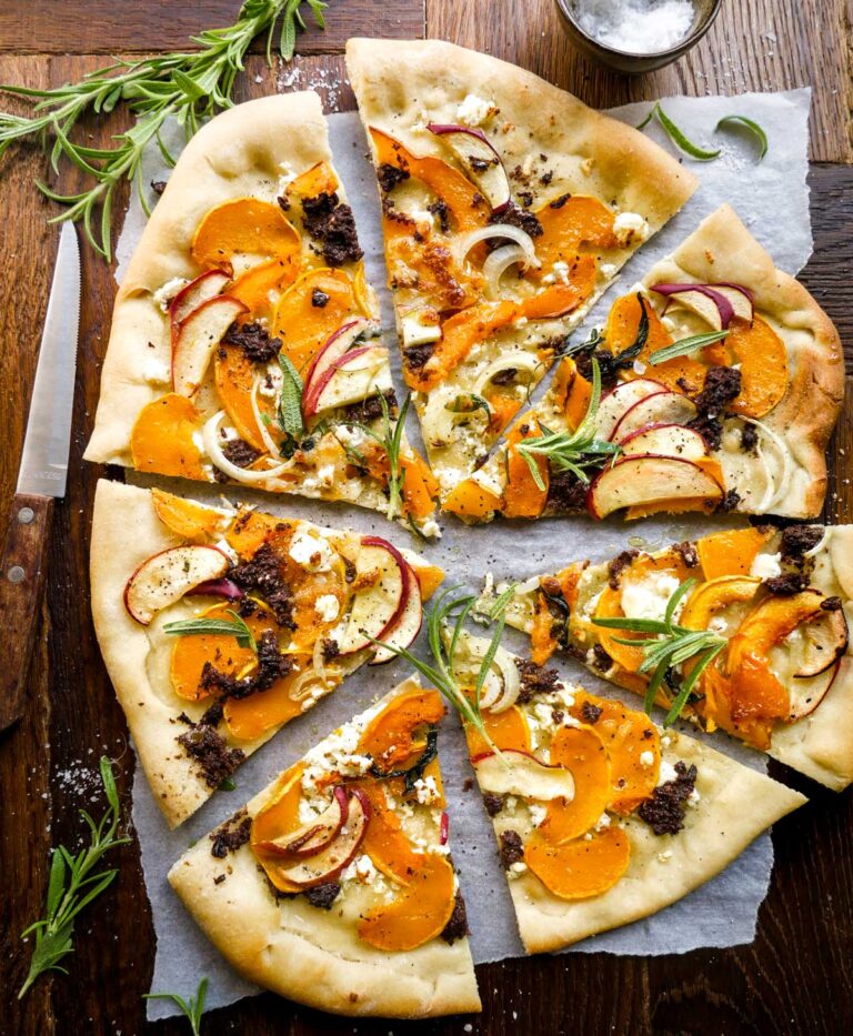 Butternut squash pizza – Opskrift på pizza med butternut squash
